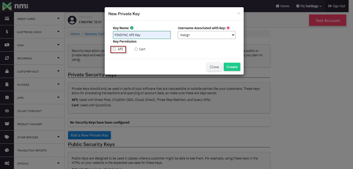 How to Create Your NMI Gateway API Security Keys
