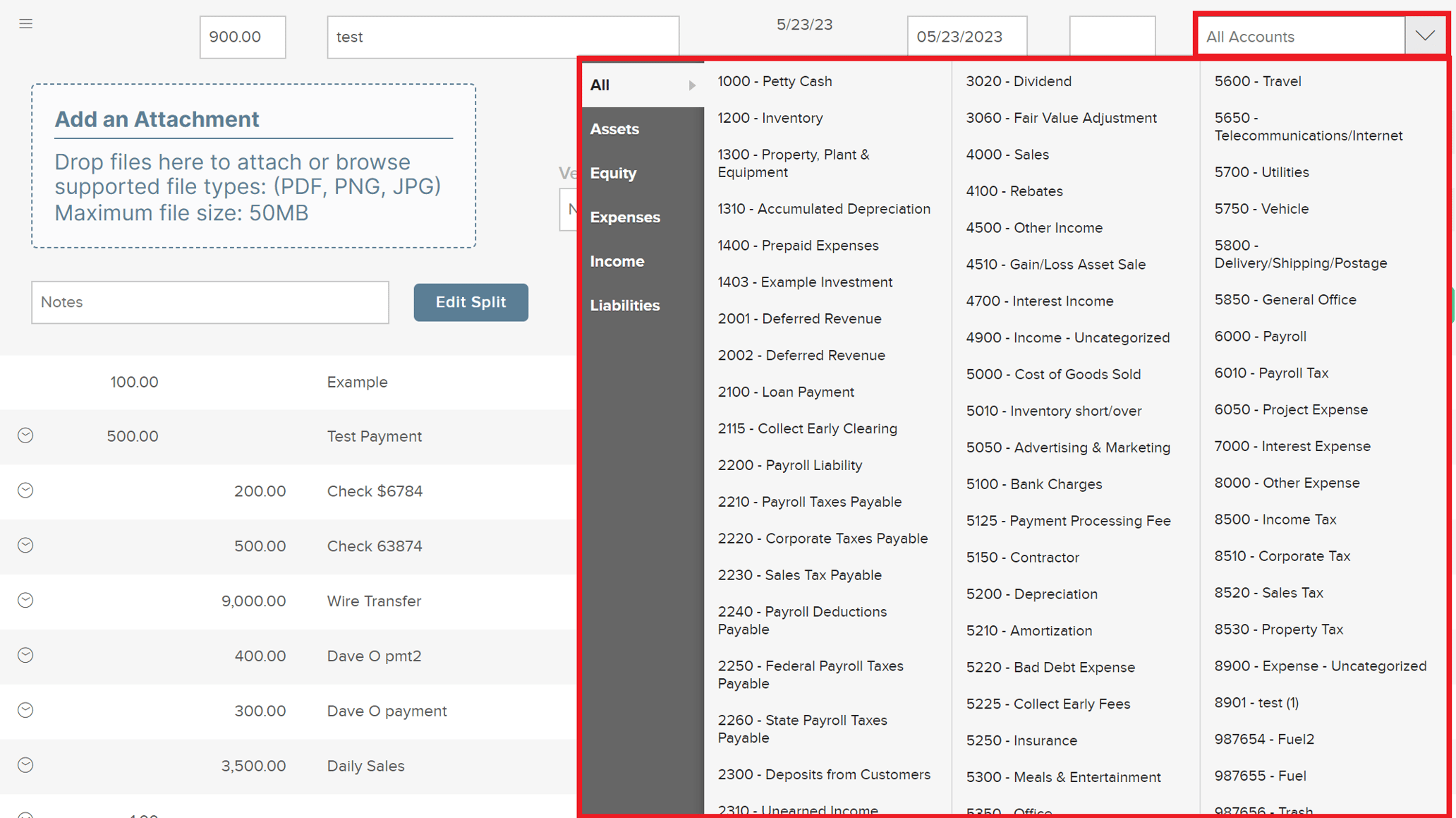 Categorizing Bank Transactions with Chart of Accounts