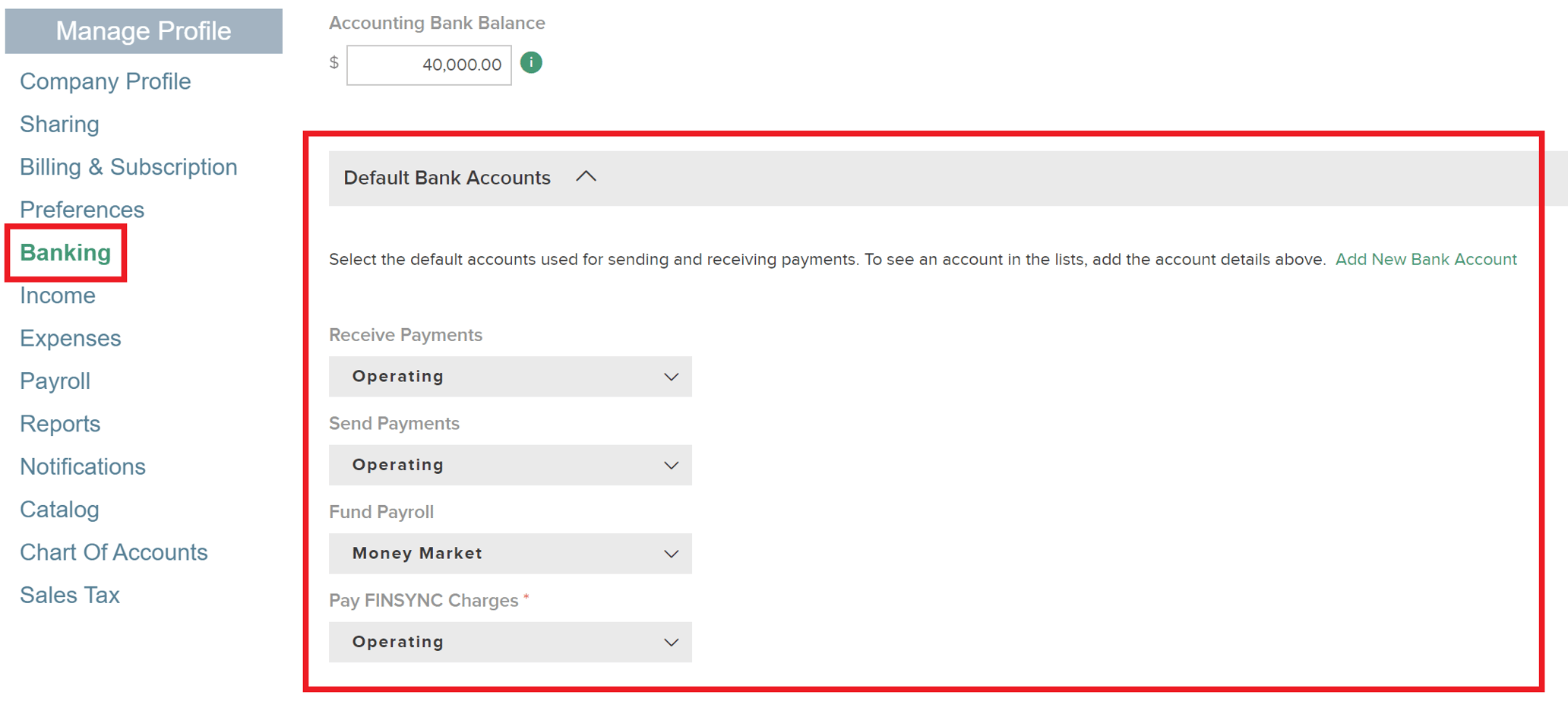 Understanding Default Bank Accounts