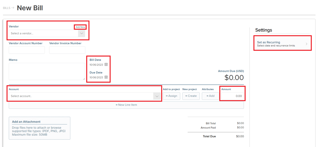 How To Create & Pay Bills