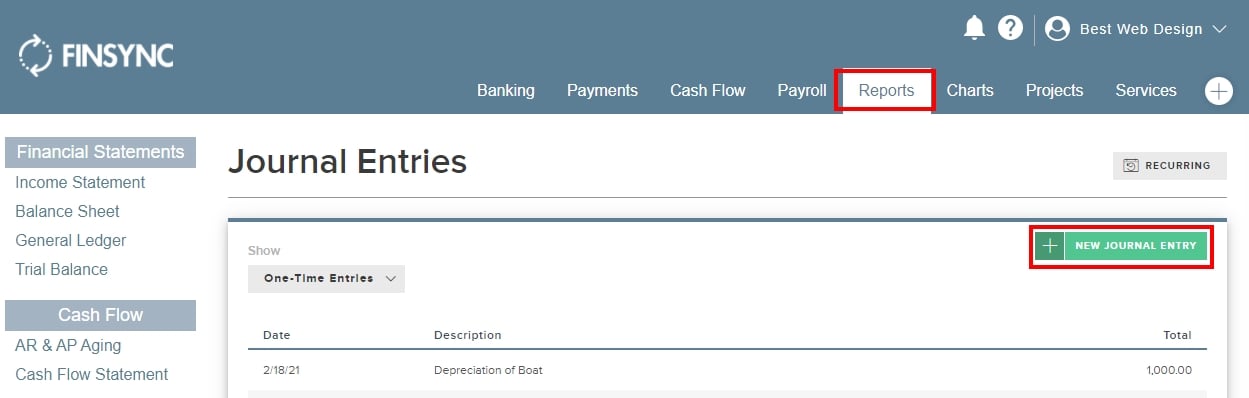 Journal Entries & New Transactions on Credit Cards