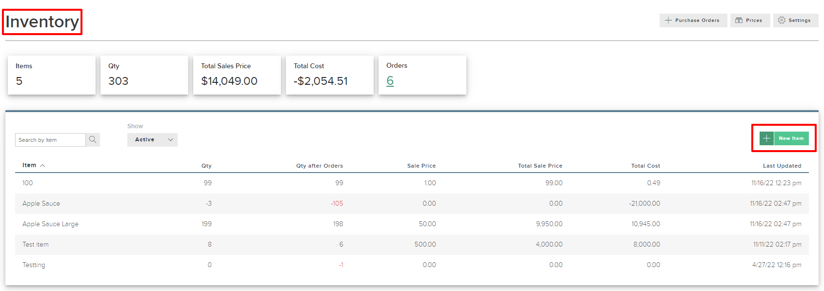 How to Add Inventory Items